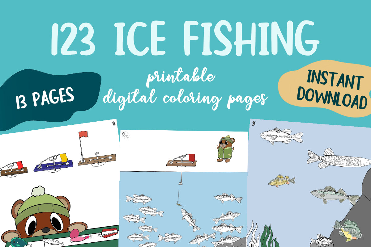 Kids Ice Fishing Clip Art
